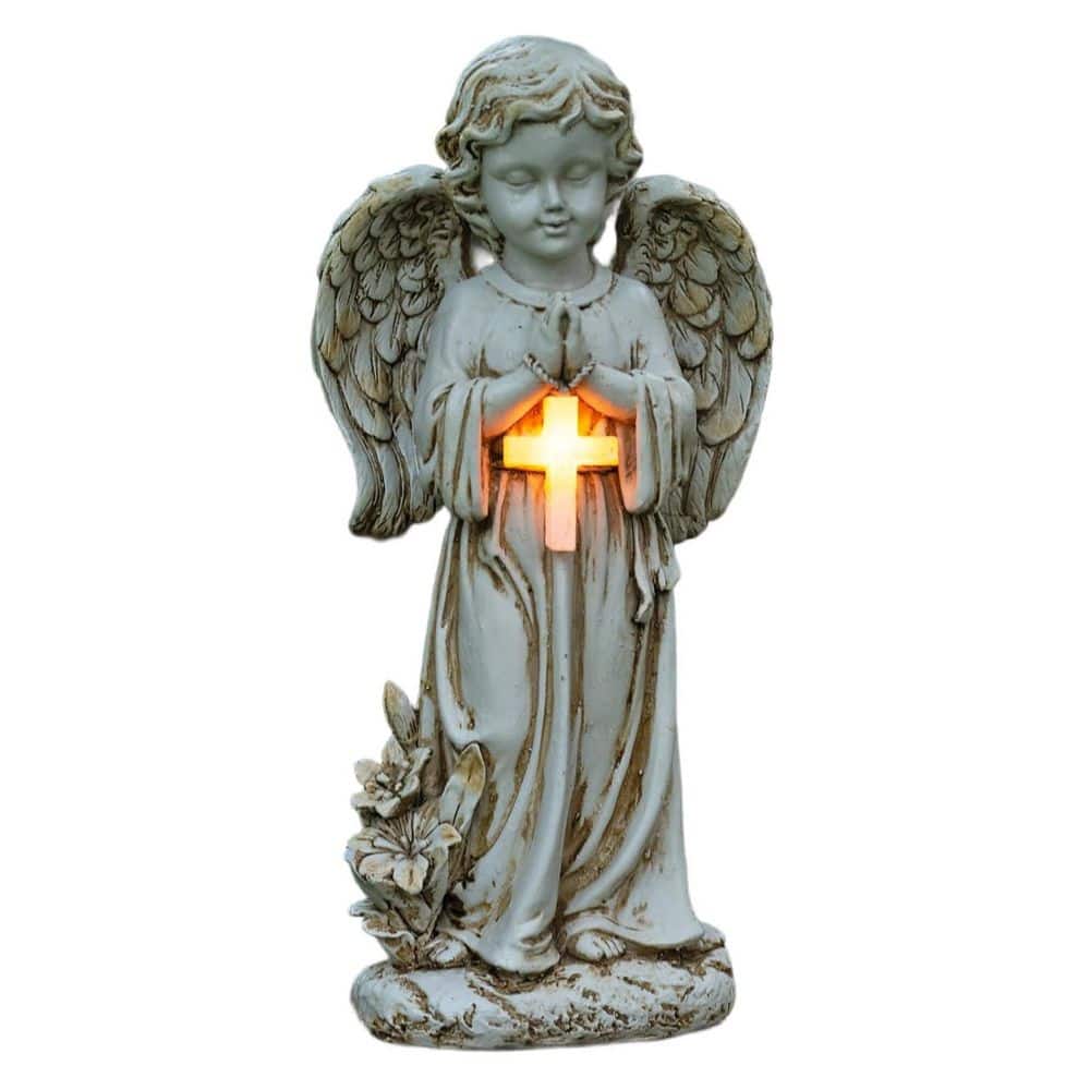 Angel Statue for Garden, Resin Praying Angels Figurine for Patio Lawn ...