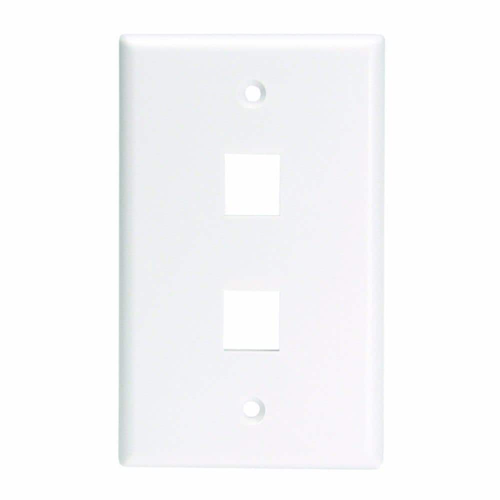 Leviton White 1-Gang Audio/Video Wall Plate (1-Pack) 41080-2WL 41080 ...