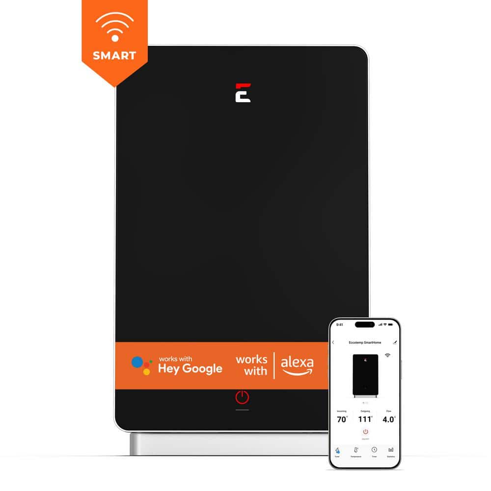 Eccotemp Smarthome SHiE-27, 27 kW 4.5 GPM Electric Tankless Water ...