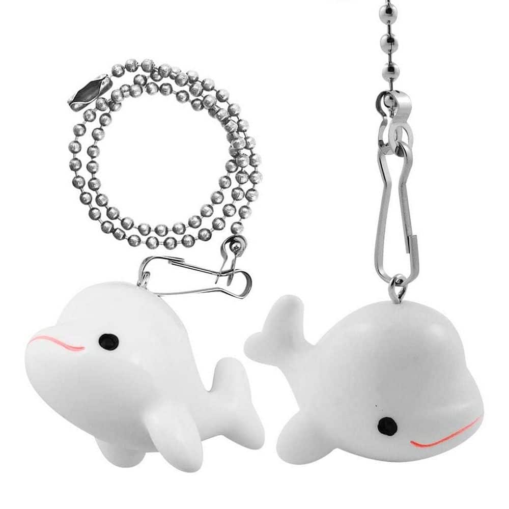 phyfalip Whale Fish Ceiling Fan Pull Chains with Connector Decorative 2 ...