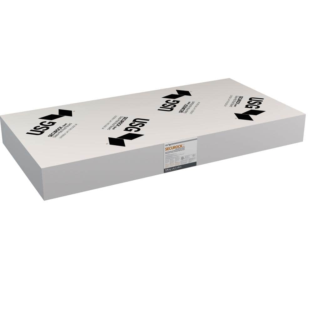USG Securock Brand 1/4 in. x 4 ft. x 8 ft. Ultralight Glass-Mat Roof ...