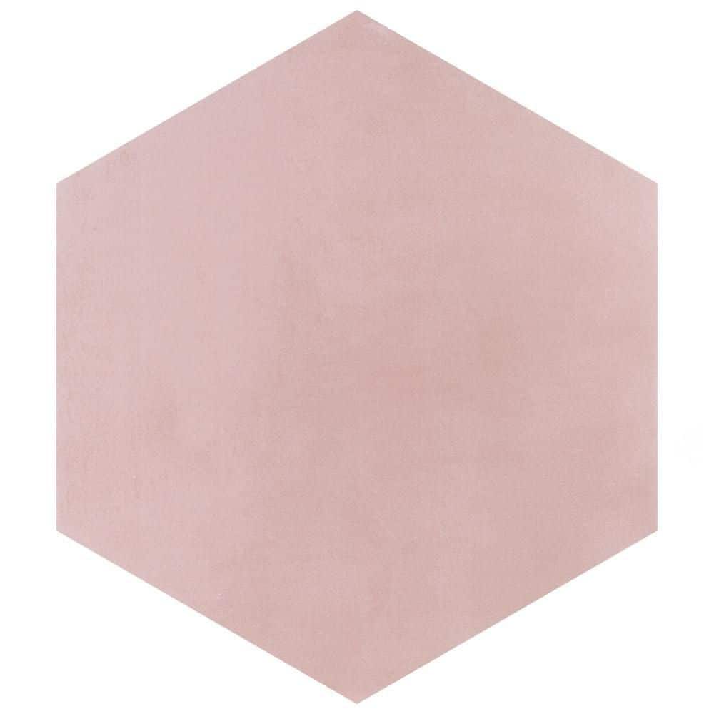 Merola Tile Horizon Hex Rosa 7-3/4 in. x 9 in. Ceramic Floor and Wall ...