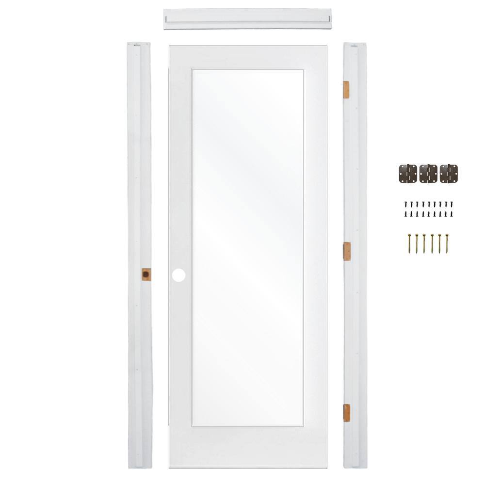 Krosswood Doors Ready-To-Assemble 28 in. x 80 in. 1-Lite Right-Hand ...