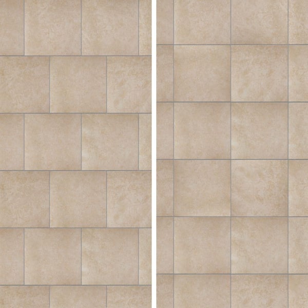 Merola Tile Roma Beige 13 in. x 13 in. Porcelain Floor and Wall Tile ...