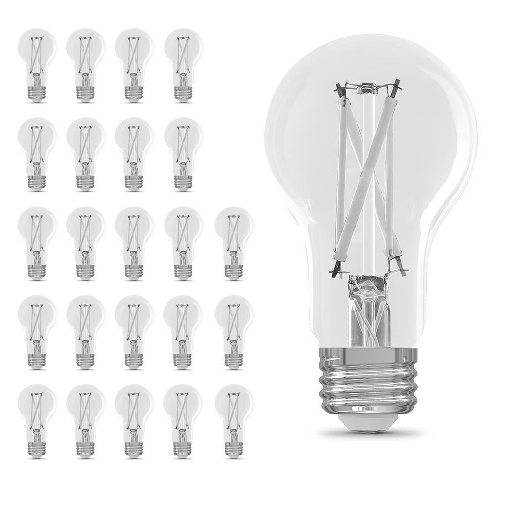 EcoSmart 100-Watt Equivalent A19 Dimmable White Filament CEC Clear ...