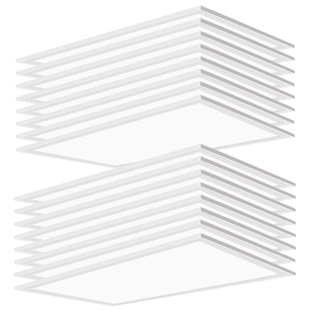 Honbei 2 ft. x 4 ft. 7800-Lumens Integrated Ceiling LED Panel Light ...