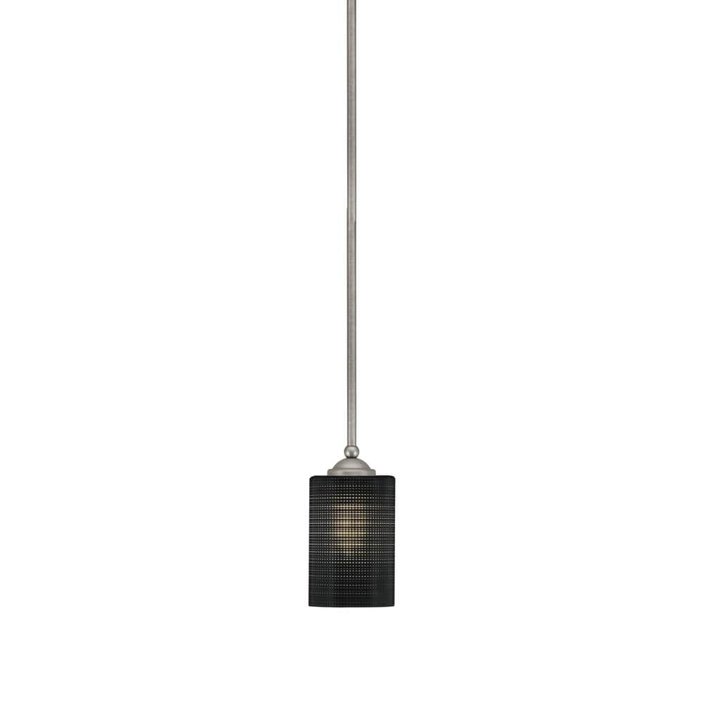 Clevelend 100-Watt 1-Light Graphite Pendant Mini Pendant Light with ...