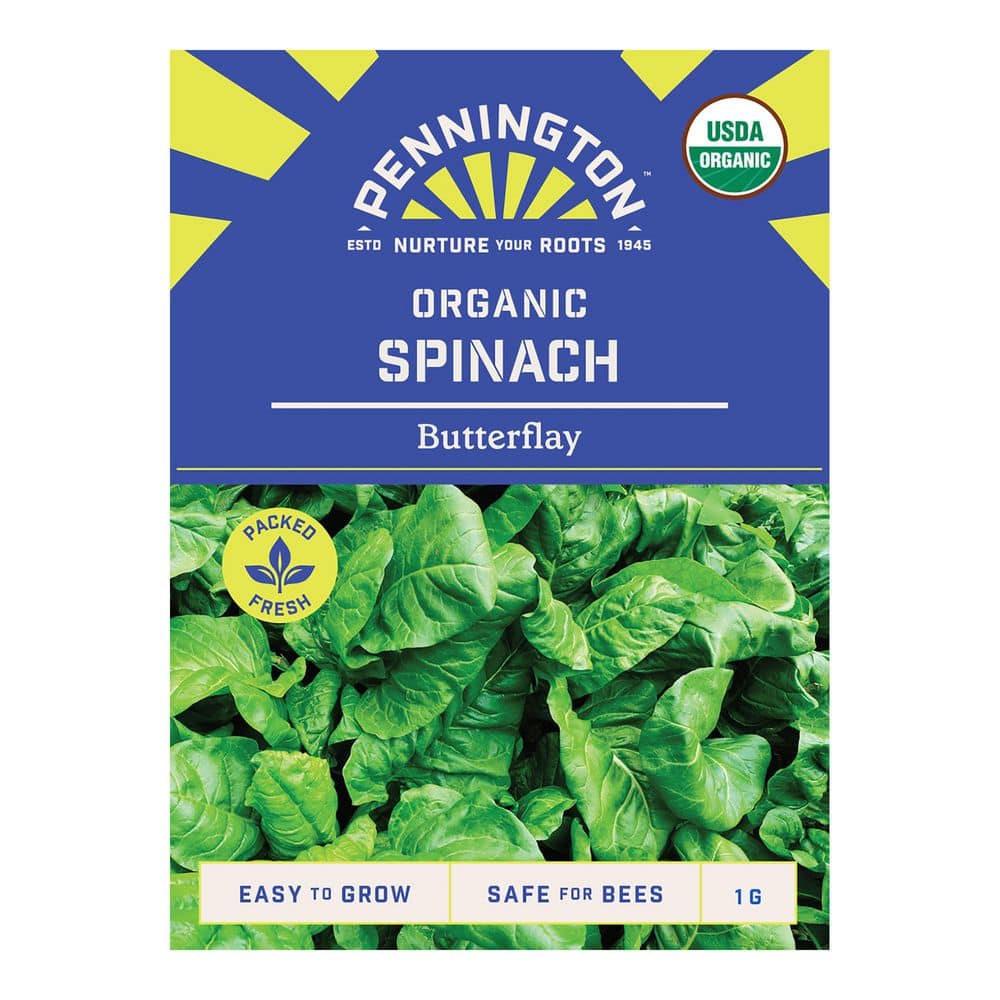 Pennington Organic Butterflay Spinach Vegetable Seeds 8213 - The Home Depot