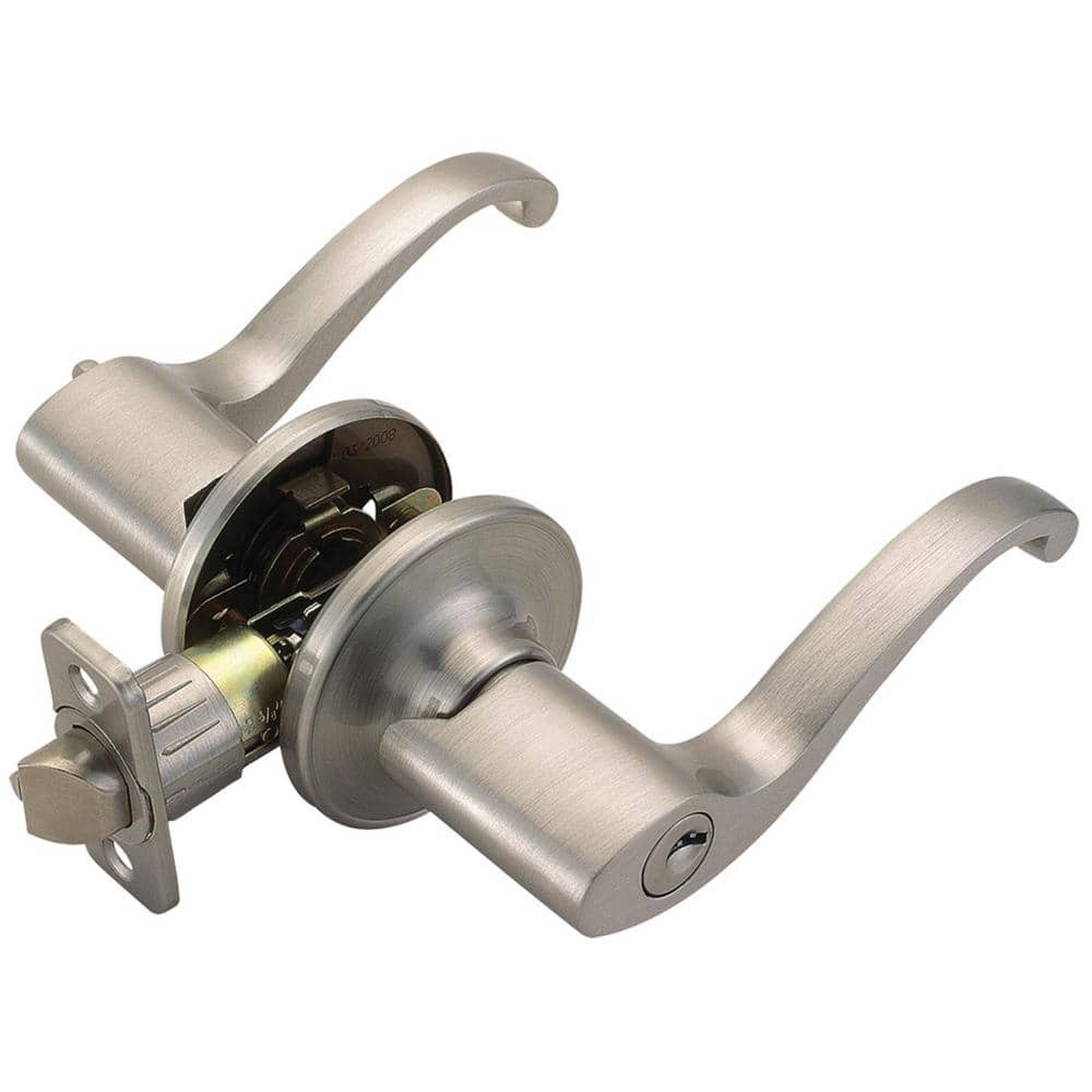 Reviews for Design House Scroll Satin Nickel Keyed Entry Door Handle ...