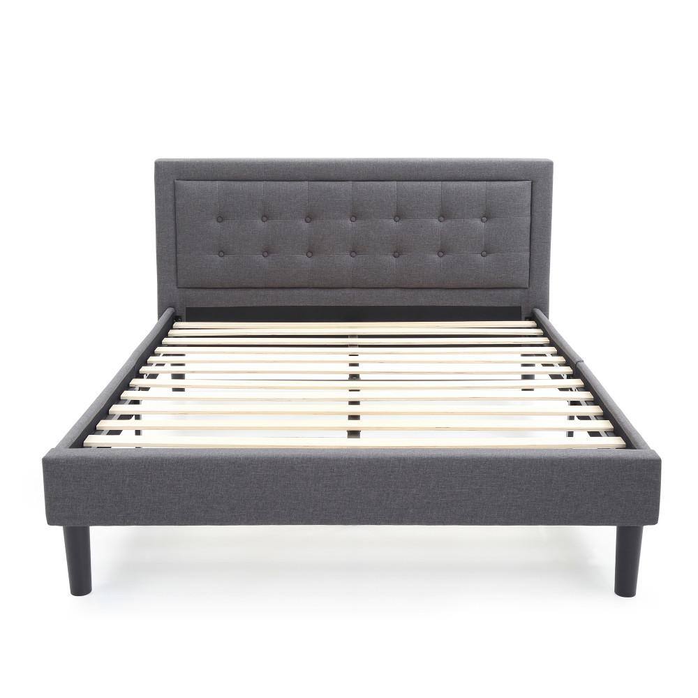 DeCoro Medora Grey with Wood Slat Supports King Upholstered Metal ...