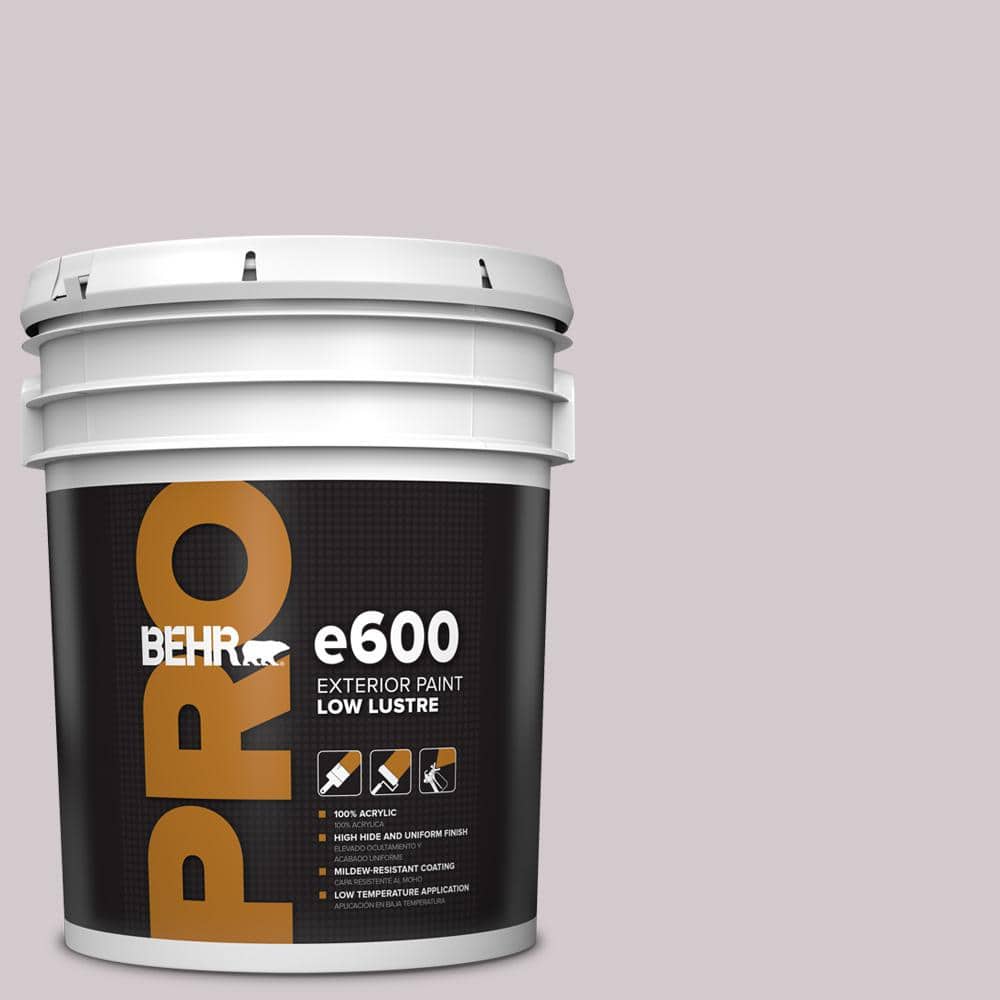 BEHR PRO 5 gal. #N110-1 Dusty Lilac Low Luster Exterior Paint PR62005 ...
