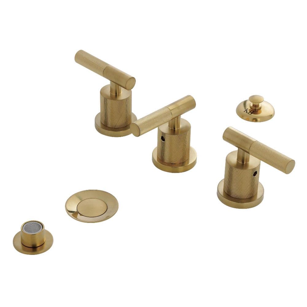 Kingston Brass Convergent 3 Handle Bidet Faucet with Pop-Up Drain in ...