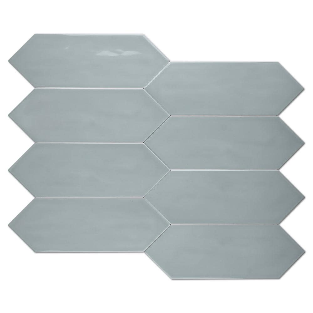 MOLOVO Taylor Sky Blue 3.94 in. x 11.81 in. Polished Ceramic Picket ...