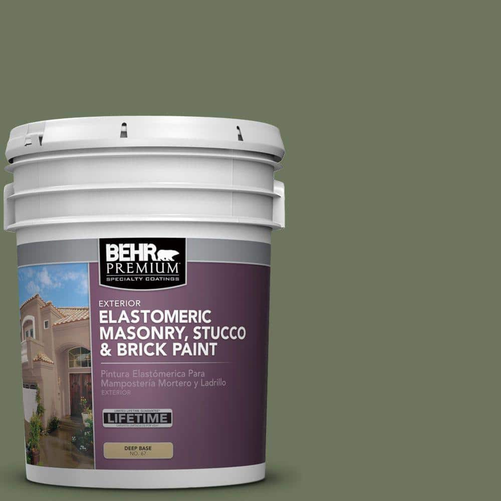 BEHR PREMIUM 5 gal. #MS-54 Frontier Trail Elastomeric Masonry, Stucco ...