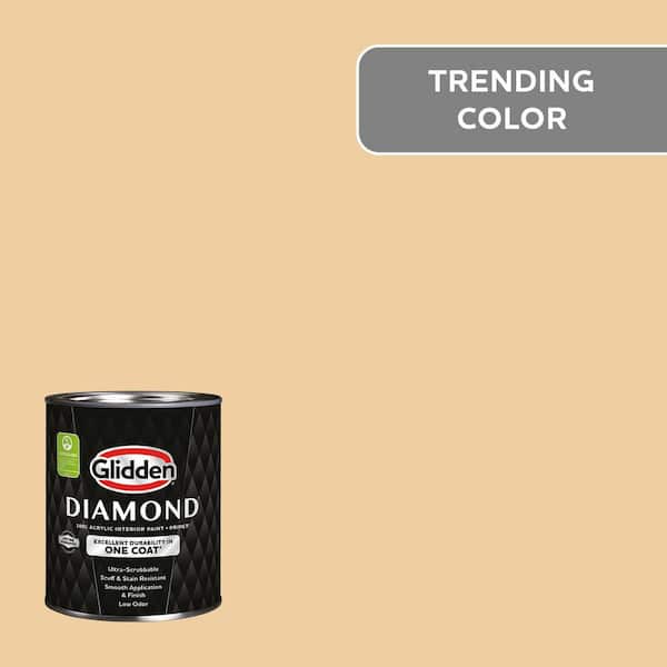 Glidden Diamond 1 qt. Toffee Crunch Satin Interior Paint with Primer ...