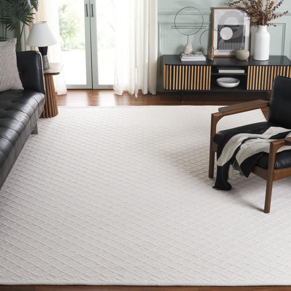 SAFAVIEH Vermont 8 ft. x 10 ft. Ivory Modern Diamond Area Rug VRM908A-8 ...