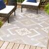 JONATHAN Y Sumak High-Low Pile Neutral Diamond Kilim Beige/Gray 5 ft. x ...