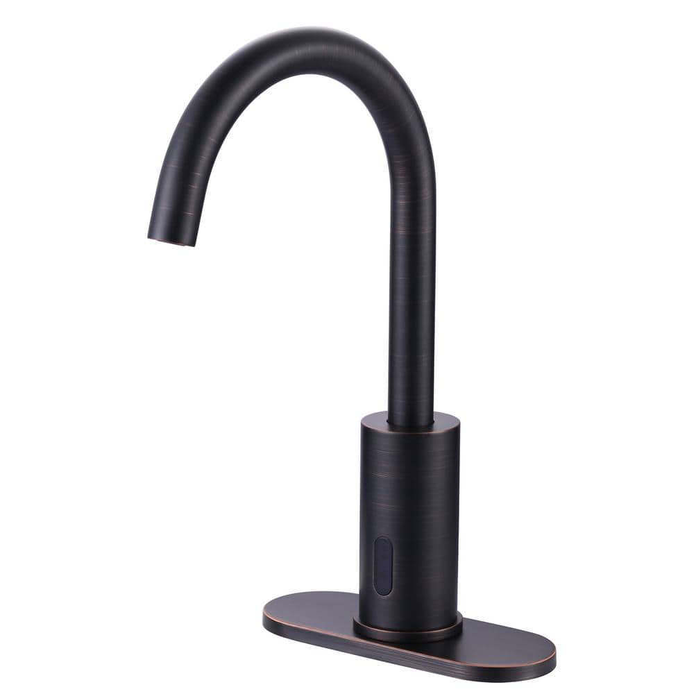 ALEASHA 4 Centerset Touchless Single Hole Bathroom Faucet in Oil Rubbed ...