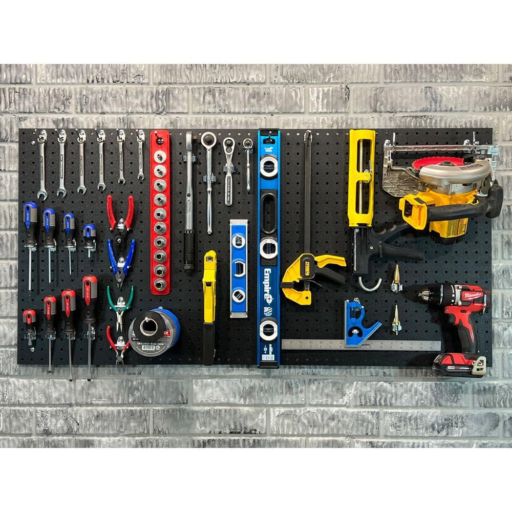 Triton Products DB-36BKH-Kit DuraBoard (1) 24 In. H X 48 In. W Black ABS Pegboard With Locking ...