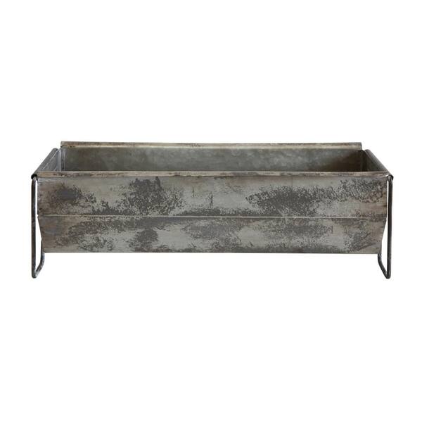 Storied Home Distressed Metal Decorative Trough DA7753 - The Home Depot