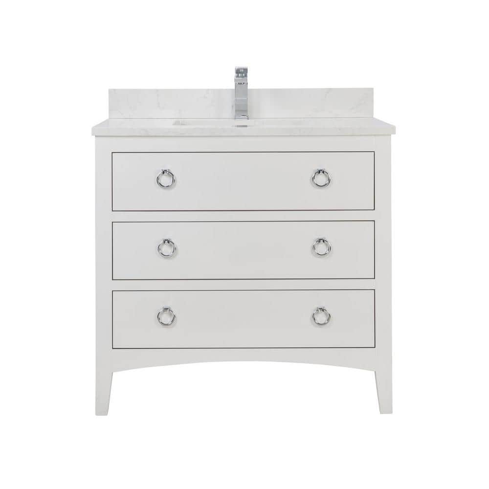 Legion Furniture French Contemporary Series 36in. 1 Freestanding White ...