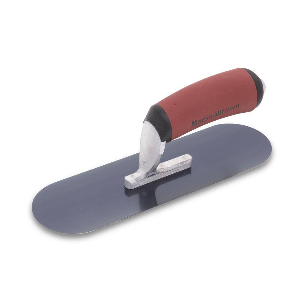 MARSHALLTOWN 12 in. x 3 in. Blue Steel Pool Trowel with DuraSoft Handle ...