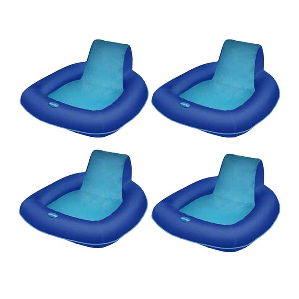 Swimways Spring Float SunSeat Floating Pool Lounge Chair (4-Pack) 4 x ...