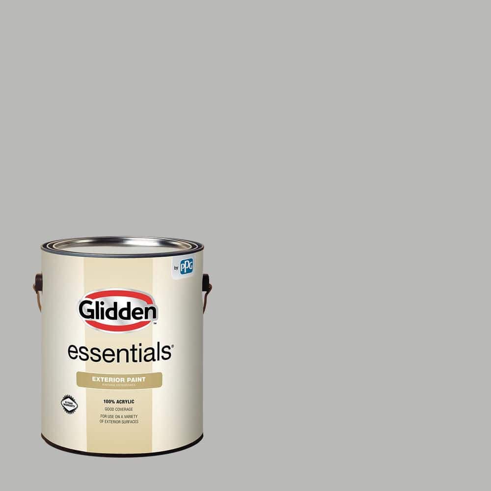 Glidden Essentials 1 gal. PPG0995-4 Pigeon Feather Flat Exterior Paint ...