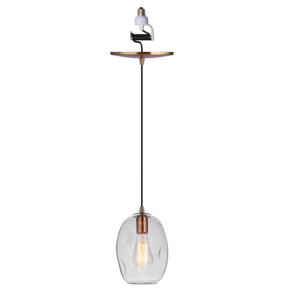 Worth Home Products Instant Pendant Light 6 In. Satin Brass Recessed ...