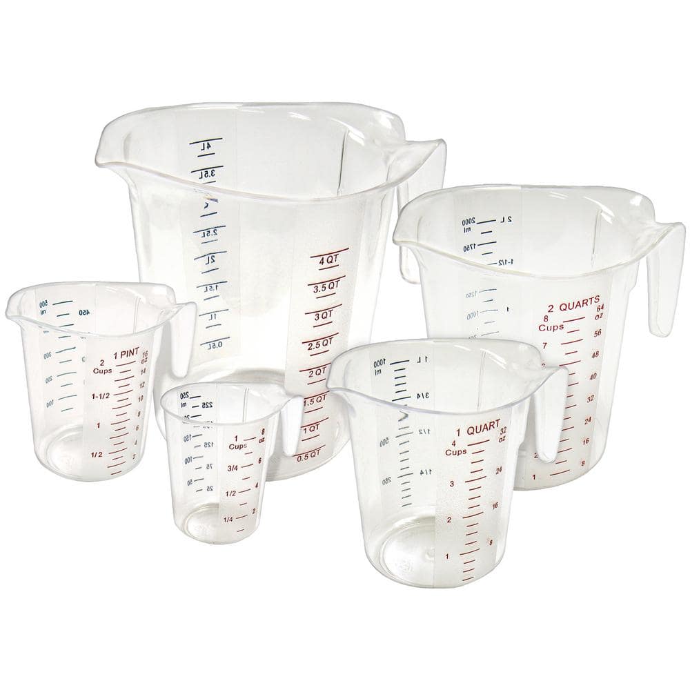 Winco 5-Piece Measuring Cup Set PMCP-5SET - The Home Depot