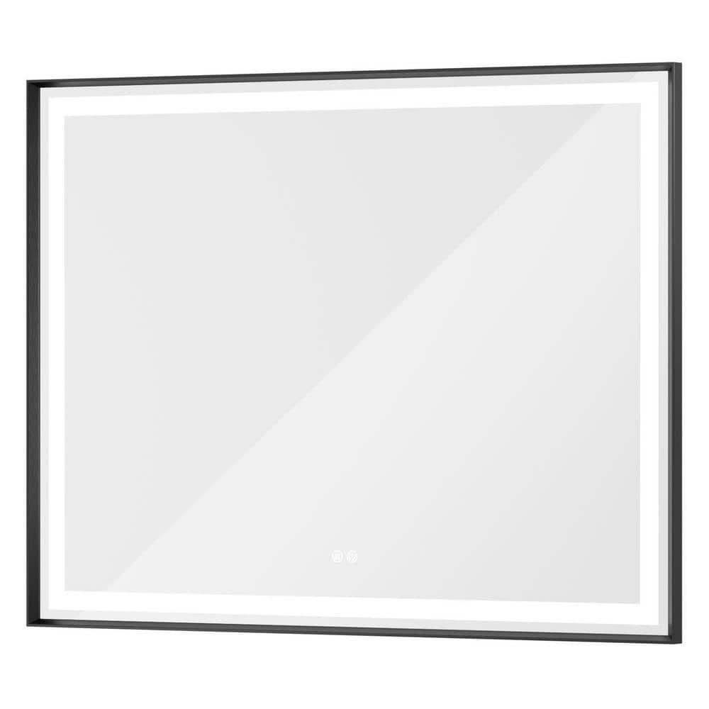 TETOTE 48 in. W x 36 in. H Rectangular Framed LED Anti-Fog Wall ...