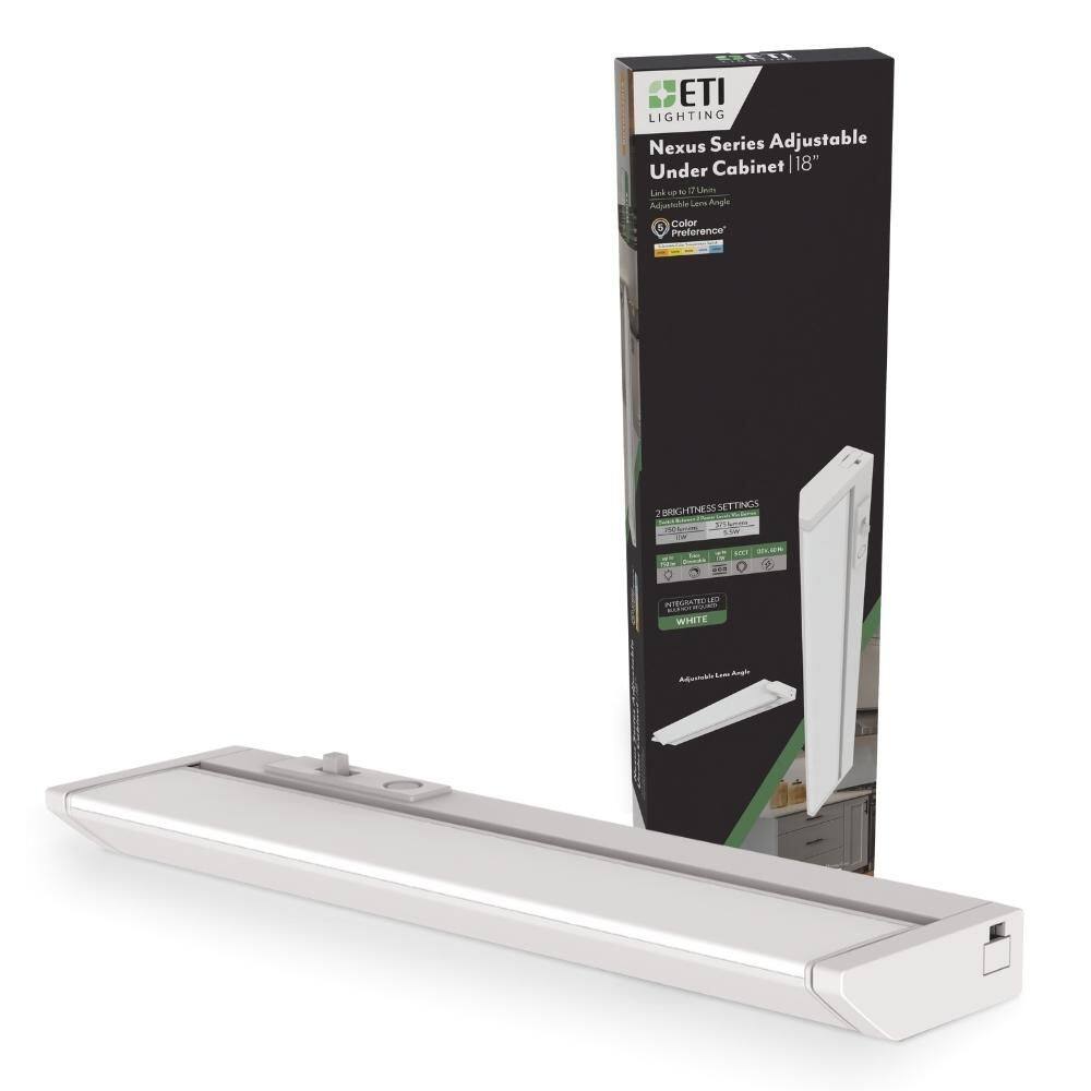 ETI LIGHTING NEXUS 24 in. Plug-in Adjustable Lens White Integrated LED ...