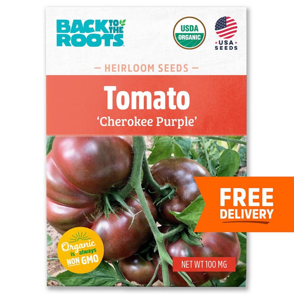 Back to the Roots Organic Tomato Cherokee Purple Heirloom Vegetable ...
