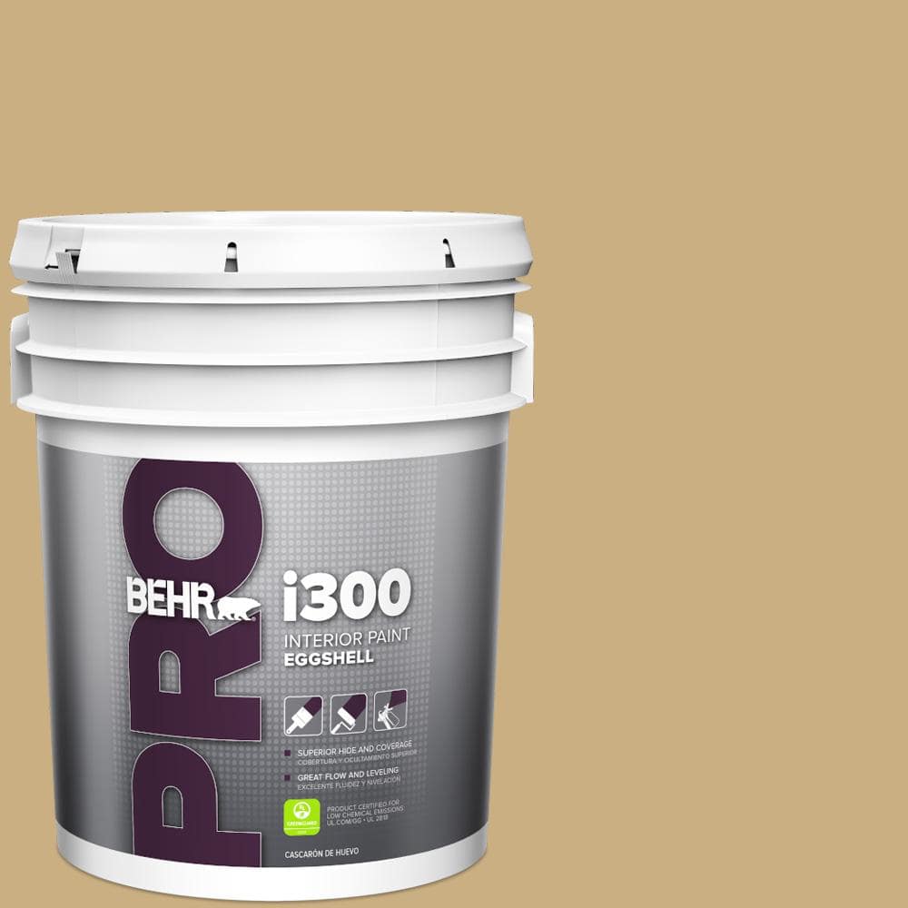 BEHR PRO 5 gal. #S310-4 Perennial Gold Eggshell Interior Paint PR33305 ...