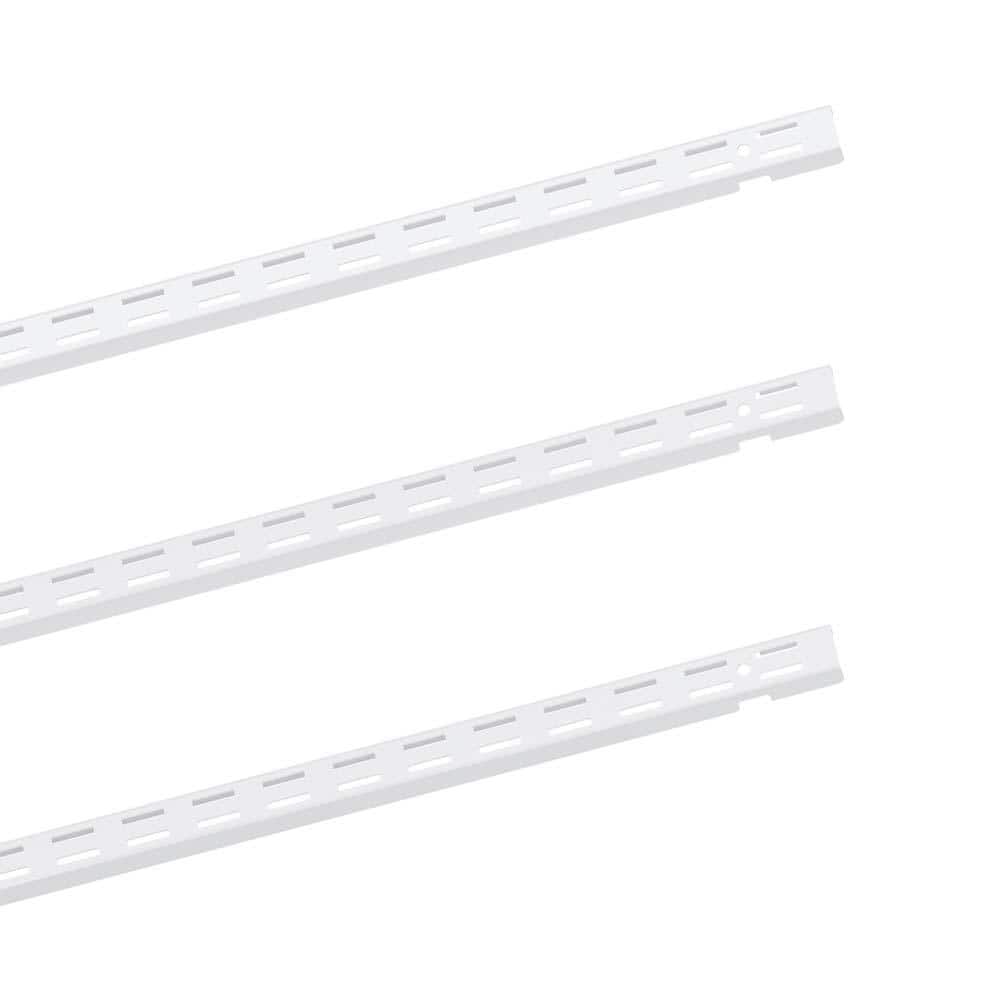 ClosetMaid ShelfTrack 60 in. x 1 in. White Standard (3 Pieces) 10000 ...