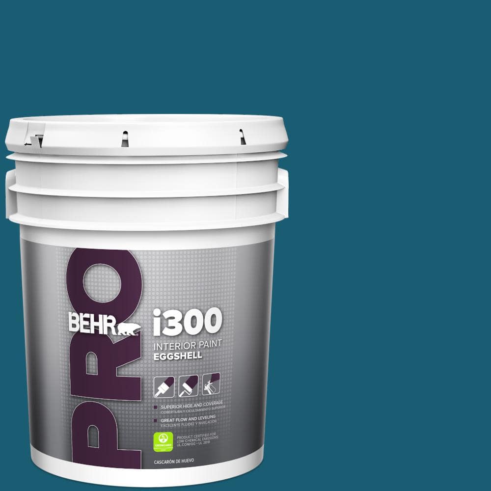 BEHR PRO 5 gal. #540D-7 Deep Blue Sea Eggshell Interior Paint PR33305 ...