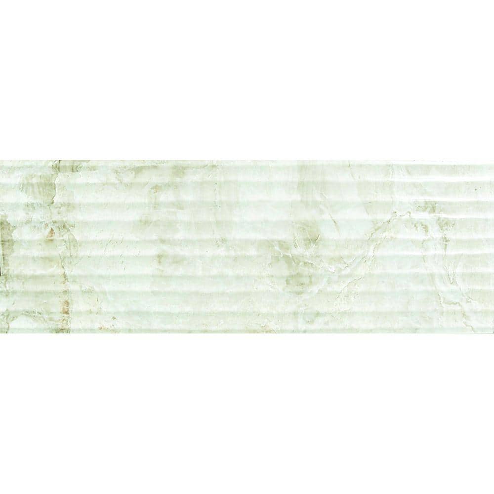 Centarus 12 in. x 36 in. Ceramic Ripple Wall Tile (12.37 sq. ft. / case ...