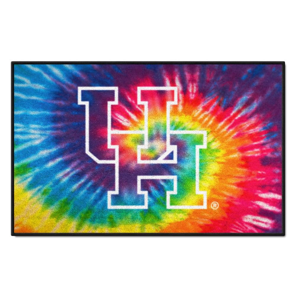 FANMATS Houston Cougars Tie Dye 19 in. x 30 in. Starter Mat Accent Rug ...
