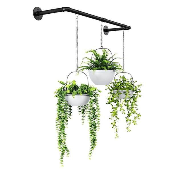 Oyezvary 36.2 in. Metal Hanging Plant Rod with Sturdy Threaded Joints ...