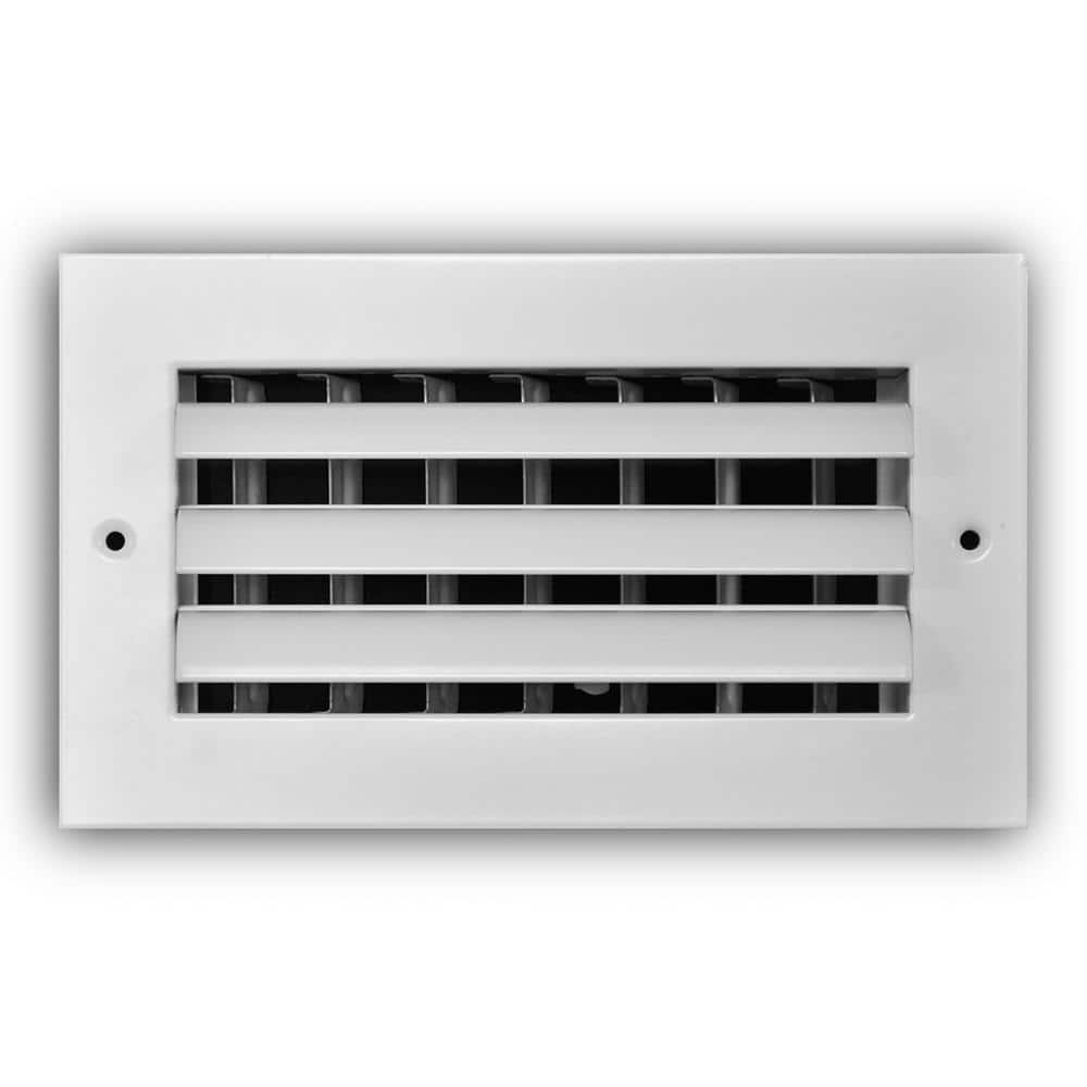 Everbilt 8 in. x 4 in. 1-Way Aluminum Adjustable Curved Blade Wall ...
