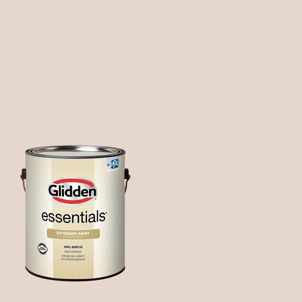 Glidden Essentials 1 gal. PPG1015-3 Warmstone Semi-Gloss Exterior Paint ...