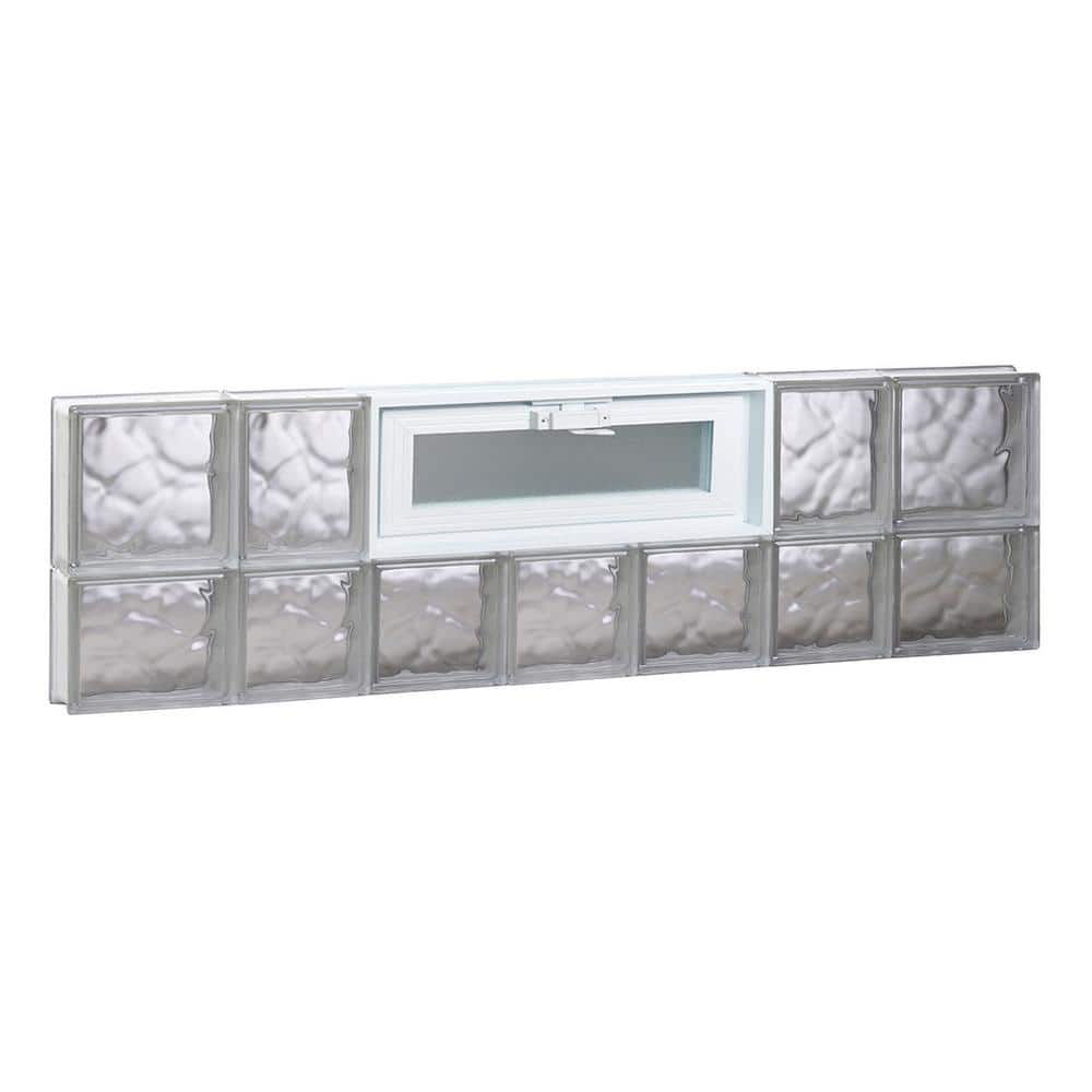 Clearly Secure 44.25 in. x 13.5 in. x 3.125 in. Frameless Wave Pattern ...