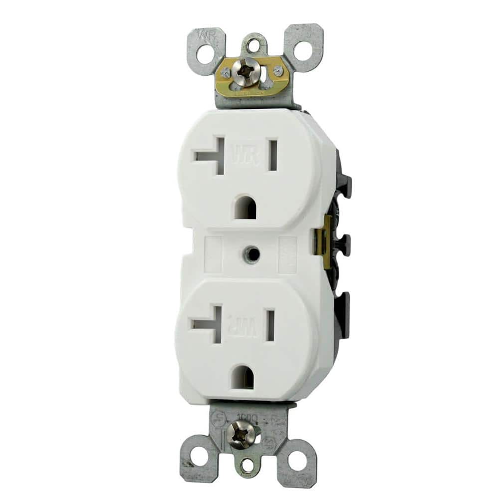 Leviton 20 Amp 125 V Tamper/Weather Resistant Duplex Outlet/Receptacle ...