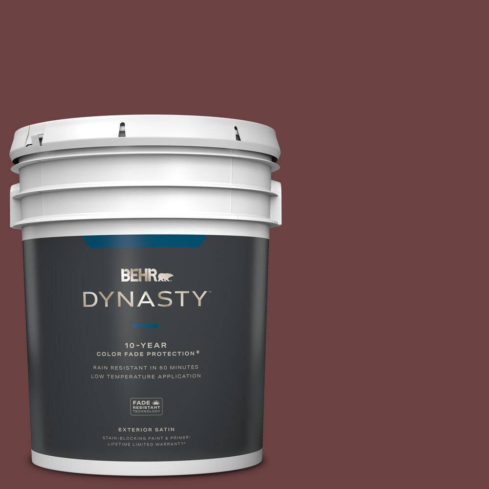 BEHR DYNASTY 5 gal. #BIC-50 Deep Claret Satin Enamel Exterior Stain ...