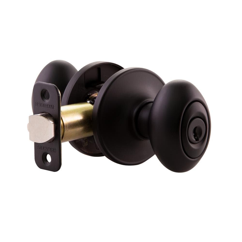 Reviews for Design House Egg Matte Black Keyed Entry Door Knob | Pg 1 ...