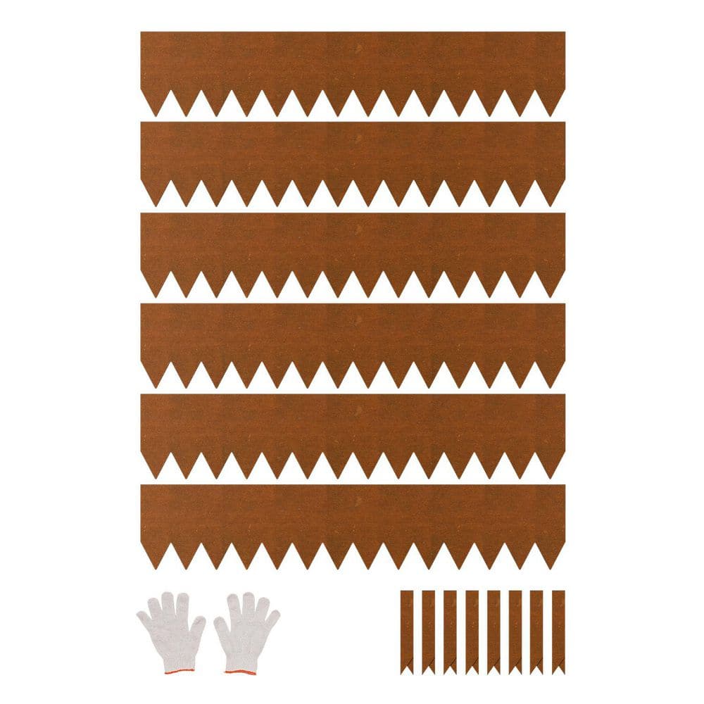 VEVOR Steel Landscape Edging, 6-Packs 40 in. x 8 in. Weather-Resistant ...