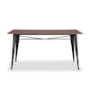 Utopia 4niture Raven Black Rectangular Dining Table with Metal Legs ...