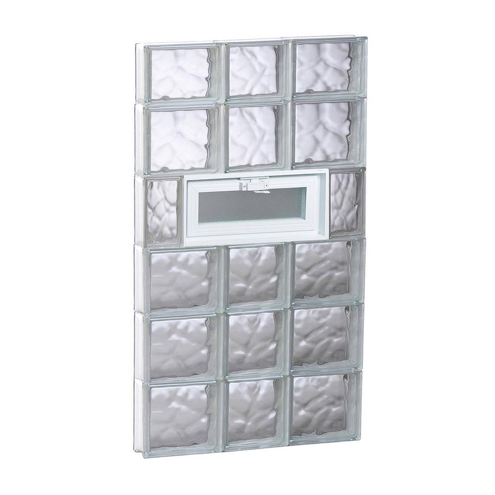 Clearly Secure 21.25 in. x 44.5 in. x 3.125 in. Frameless Wave Pattern ...