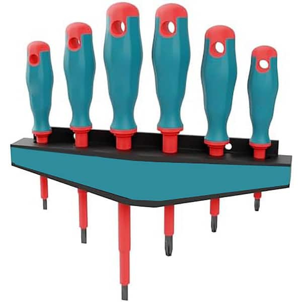Yichuhaoxi 6-Piece Magnetic Tip Screwdriver Set 6 in. Shank 6 Bit Red ...