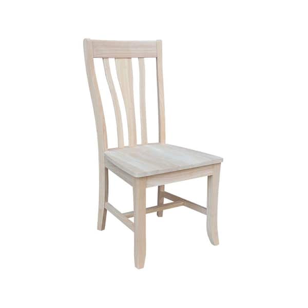 International Concepts Weston Unfinished Solid Wood Dining Chair Set of ...
